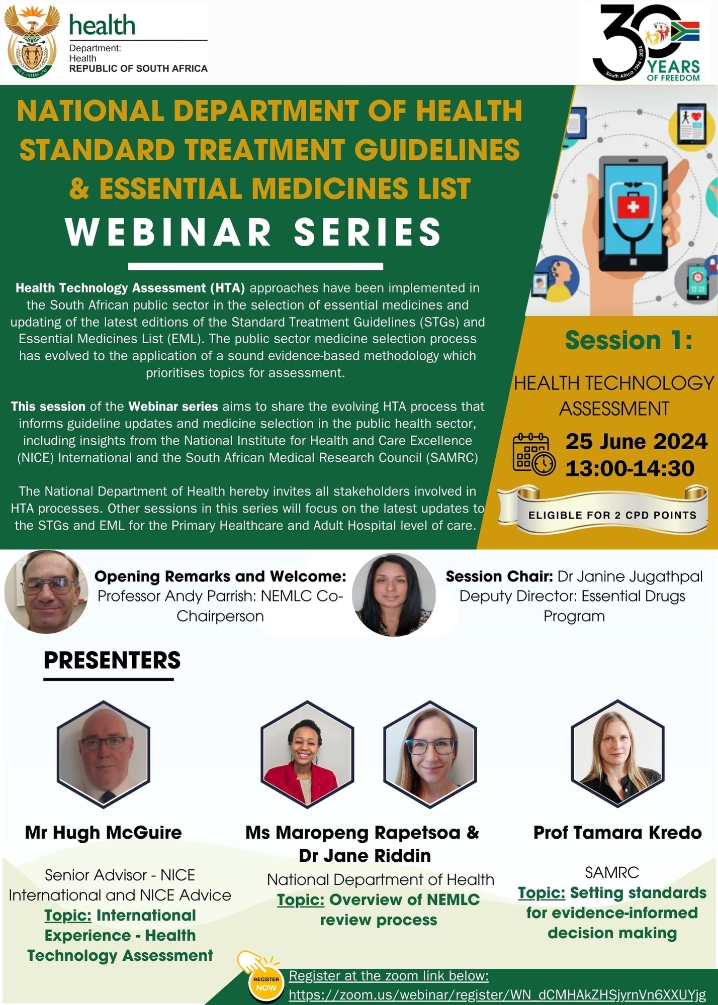 National Department of Health standard treatment guidelines & essential medicines list: Session ...